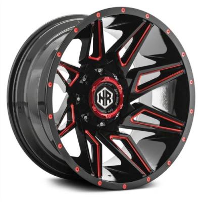 China HRW Off-Road Rims 12J Alloy Wheels for Ford F150 RAM 2500 Black Milled for sale
