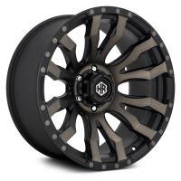China Fuel off road wheels BLITZ design black rims for sale