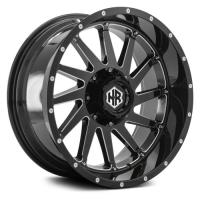China HRW OFF-ROAD 20x10 20x12 Alloy Wheels for Trucks SUVs Black Red Silver Chrome for sale