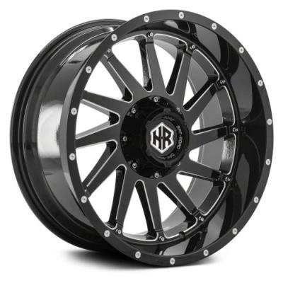 China HRW OFF-ROAD 20x10 20x12 Alloy Wheels for Trucks SUVs Black Red Silver Chrome for sale