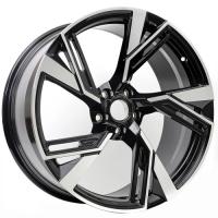 China 19 Inch Audi RS6 Style Black Machined Forged Alloy Wheels 5x112 for sale