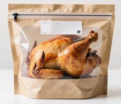 China Inflatable Roast Chicken Packaging Bag Retort Pouch Oil Resistant For Food Protection for sale