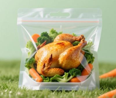 China Grease and Oil Resistant Aroma Barrier Light Barrier Roast Chicken Packaging Bag Retort Pouch for sale