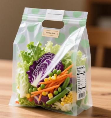 China 12 Colors PET PE Fresh Vegetable Packaging Bags ISO 9001 ISO 22000 Compliant for sale