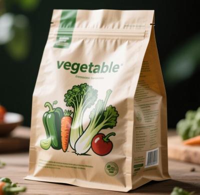 China PET CPP Laminates Vegetable Packaging Plastic Bags Customizable Thickness for sale