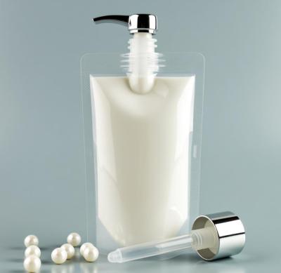 China OEM Brand Silky Dose Hand Cream Spout Pouch For Skincare Elegant Protection for sale