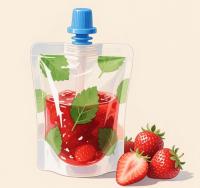China Child Safe BPA Free Baby Juice Spouted Pouch For Beverage Packaging for sale