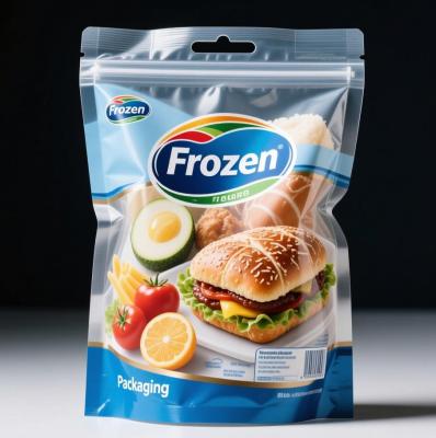 China Frost Resistant and Puncture Resistant Multi-Layer Frozen Food Packaging Pouch with Anti Fog Properties for sale