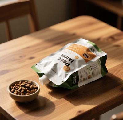 China Multilayer Construction Pet Food Packaging Pouch Custom Finishes Lightweight for sale