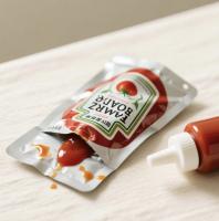 China Custom Thickness Stand Up Pouches Tomato Sauce Pouch Modern Shape OEM Logo for sale