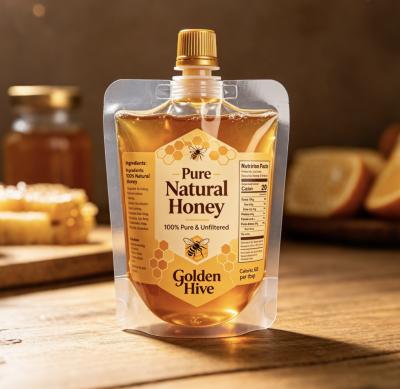 China Premium Honey Spout Pouch with Multi-Layer Laminated Protection and Custom High-Resolution Printing for sale