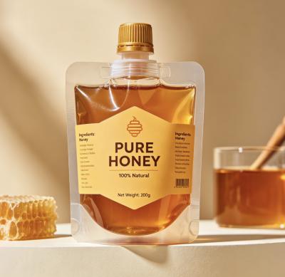 China Leak-Proof High-Barrier Honey Squeeze Pouch with Multi-Layer Laminated Film for Optimal Liquid Packaging for sale