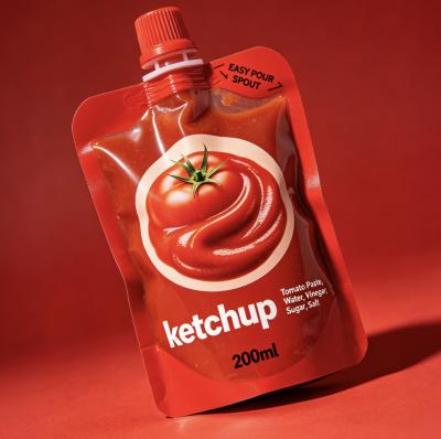 China Custom-Printed Spout Pouch with Leak-Proof Cap and Multi-Layer Film for Sauces and Condiments for sale