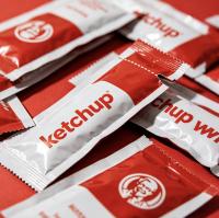 China Custom Printed Portion Pack with Tear Notch and Multi-Layer Film for Single-Serve Condiment Sachets for sale