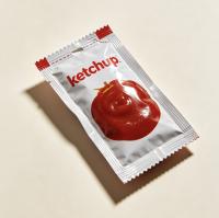 China Ketchup Packet | Custom Printed Single-Use Condiment Sachet with Easy-Tear Notch for Restaurants, Hotels & Fast Food Chains for sale