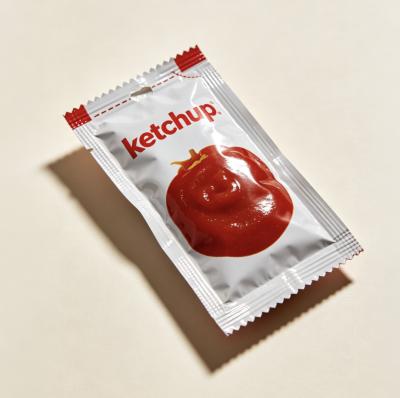 China Ketchup Packet | Custom Printed Single-Use Condiment Sachet with Easy-Tear Notch for Restaurants, Hotels & Fast Food Chains for sale