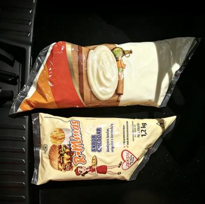 China High-Temperature Resistant Pizza Cream Pouch with Anti-Contamination Seal and Clear PET/PE Laminated Structure for sale