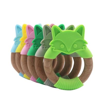 China Custom Natural BPA Free Silicone Halloween Baby Teether Strap Free Toys for sale