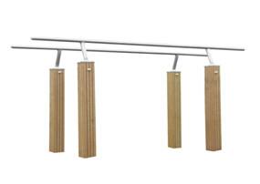 China outdoor fitness equipments WPC materials based Parallel Bar-LK-S04 for sale