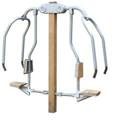 China outdoor fitness equipments WPC materials based chest press-LK-Z03 for sale