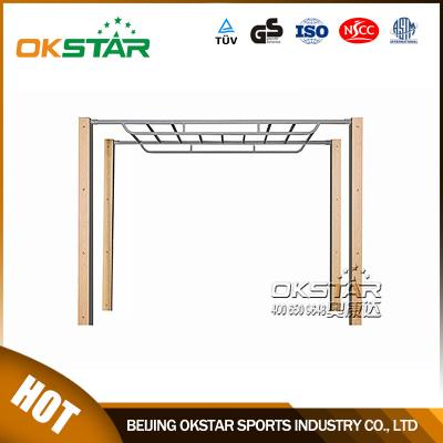 China outdoor fitness equipment outdoor wood monkey bars for adult exercise for sale
