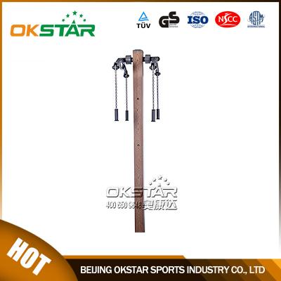 China outdoor gym equipment equipment park wood outdoor arm stretcher for sale