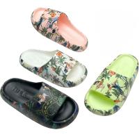 China EVA Unisex Hawaiian Print Beach Slides for sale