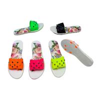 China Floral & Bow Fashion Women's Flip Flops Open Toe Summer Beach EVA Material with Anti-Slip Sole and Rhinestone Accent for sale