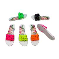 China Floral & Bow Fashion Women's Flip Flops Open Toe Summer Beach EVA Material with Anti-Slip Sole and Rhinestone Accent for sale