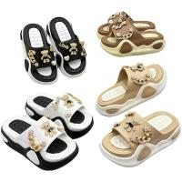 China EVA Women Platform Slides with Bear Decorative Design for sale