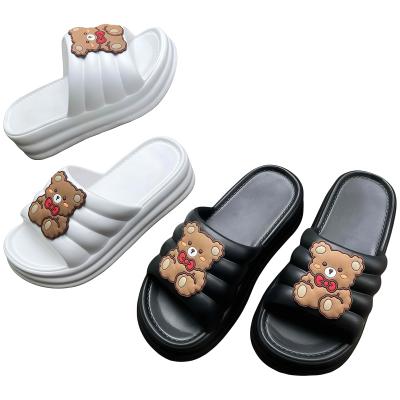 China EVA Platform Slides with Cute Bear Design - Lightweight, Non-Slip, and Stylish for sale