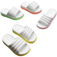 China Factory Direct Unisex Thick Sole EVA Stripe Slides MOQ 1800 for sale