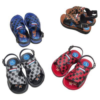 China PVC Checkerboard Boys Sport Sandals Wear-resistant Anti-slip Children Outdoor Beach Sandals for sale