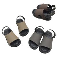 China EVA Single Strap Kids Sandals Anti-slip Acupressure Footbed Unisex Children Beach Sandals for sale
