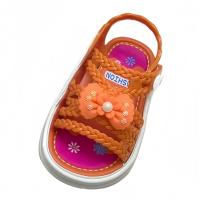 China Factory Direct Kids PVC Braided Strap Sandals 3D Flower Decor MOQ 1800 for sale