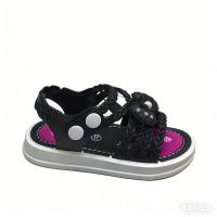 China Factory Direct Kids PVC Braided Strap Sandals 3D Flower Decor MOQ 1800 for sale