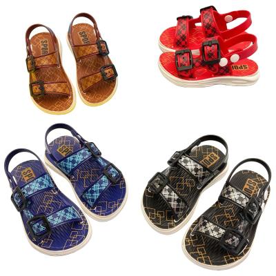 China PVC Adjustable Kids Sport Sandals Anti-slip Wear-resistant Boys Outdoor Beach Footwear for sale