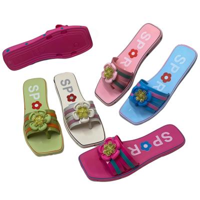China EVA Flower Decor Sport Print Women Slides - Factory Direct for sale