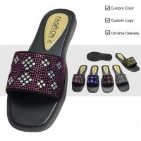 China PVC Women Rhinestone Casual Slides | Factory Direct Wholesale for sale
