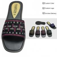 China PVC Women Rhinestone Flat Slides | Factory Direct Wholesale for sale