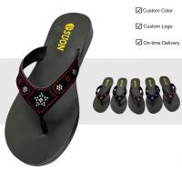 China PVC Women Geometric Rhinestone Flip Flops | Factory Direct Wholesale for sale