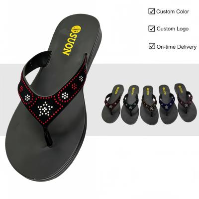 China PVC Women Geometric Rhinestone Flip Flops | Factory Direct Wholesale for sale