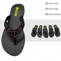 China PVC Women Heart Rhinestone Flip Flops | Factory Direct Wholesale for sale