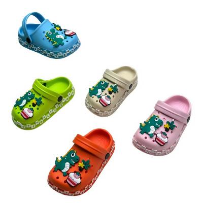 China EVA Kids Dinosaur Decorated Clogs Casual Slippers for sale