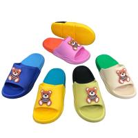 China EVA Kids 3D Bear Slides - Two-tone Casual Slippers for sale