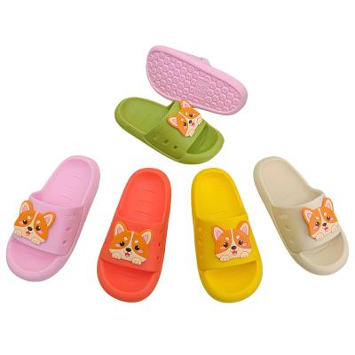 China EVA Kids Corgi Slides - Cute Dog Casual Slippers for sale