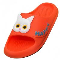 China EVA Kids Cat Slides with Happy Print - Casual Slippers for sale