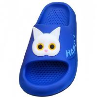 China EVA Kids Cat Slides with Happy Print - Casual Slippers for sale