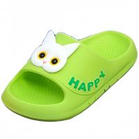 China EVA Kids Cat Slides with Happy Print - Casual Slippers for sale