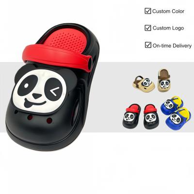China EVA Kids Cartoon Panda Clogs | Anti-collision Children Garden Shoes Factory Wholesale for sale
